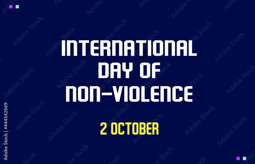 International Day of Non-Violence vector template Stock Vector | Adobe ...