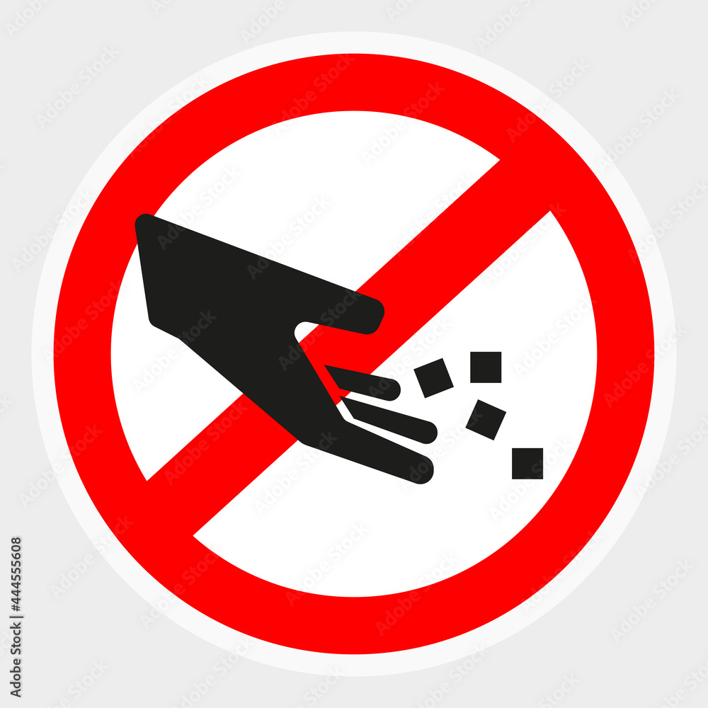 Vettoriale Stock Stop do not feed the animals Beware, caution sign No ...