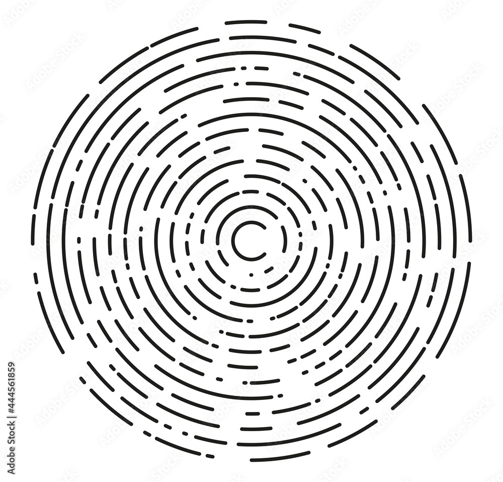 dashed spiral line vector illustration Stock Vector | Adobe Stock