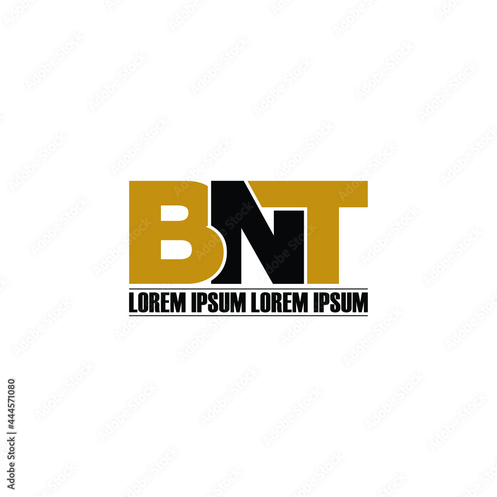 BNT letter monogram logo design vector Stock Vector | Adobe Stock