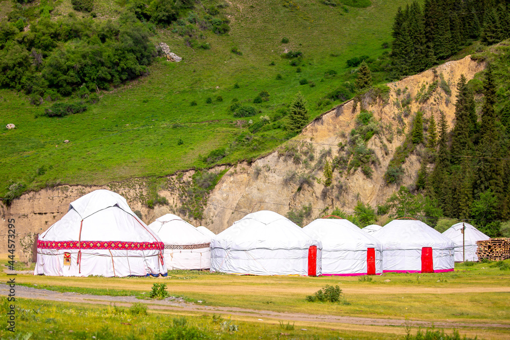 Yurt. National ancient house of the peoples of Kazakhstan and Asian ...