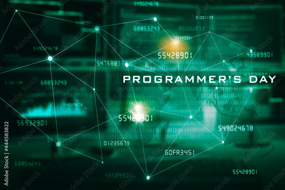International Programmers day text in cyberspace Stock Photo | Adobe Stock