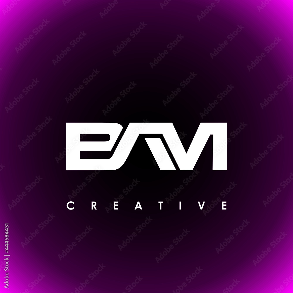 BAM Letter Initial Logo Design Template Vector Illustration Stock ...