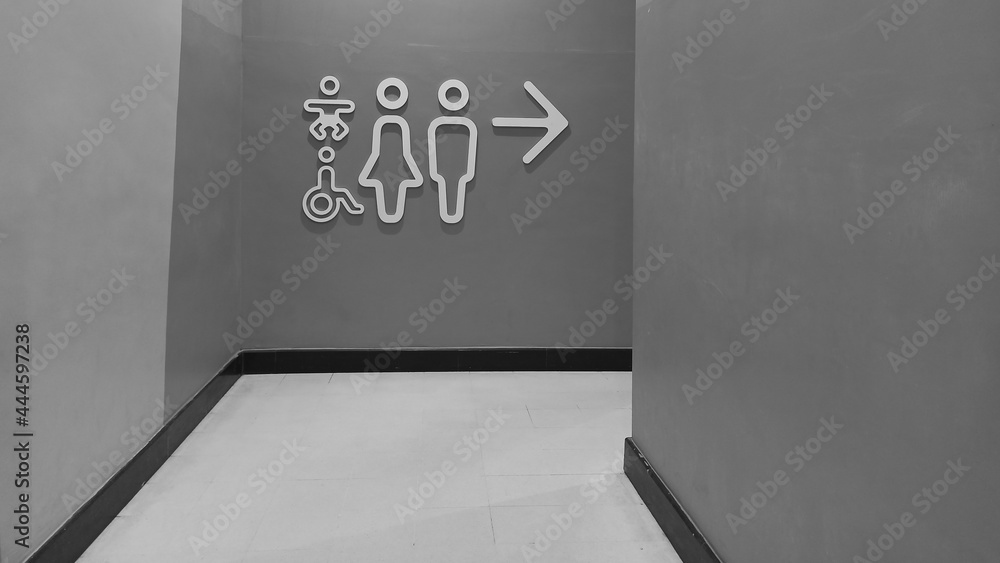 Washroom symbols collection. Male washroom sign. Female washroom sign ...