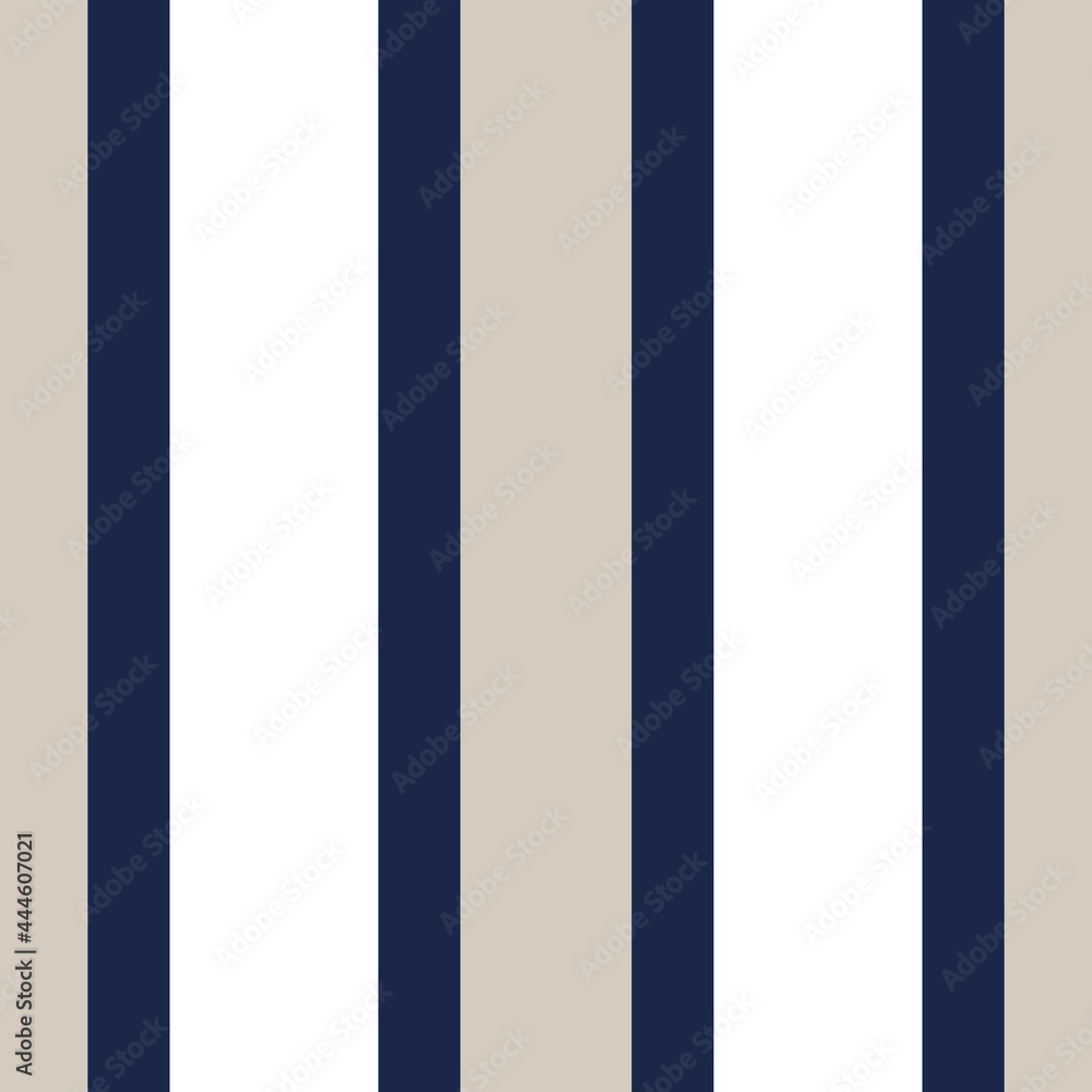Bold coastal stripe seamless vector pattern. Hamptons style, nautical ...