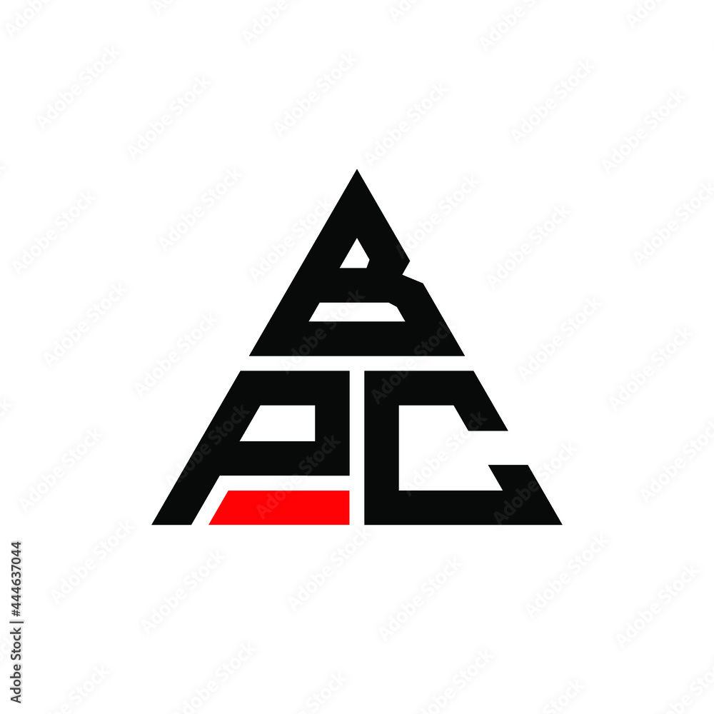 BPC triangle letter logo design with triangle shape. BPC triangle logo ...