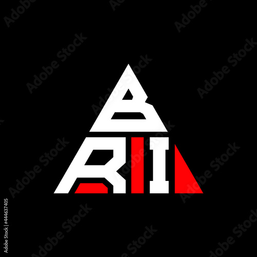 BRI triangle letter logo design with triangle shape. BRI triangle logo ...