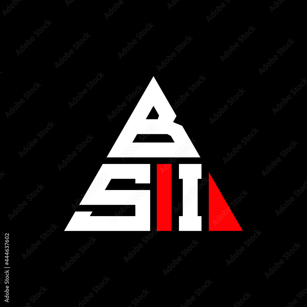 BSI triangle letter logo design with triangle shape. BSI triangle logo ...