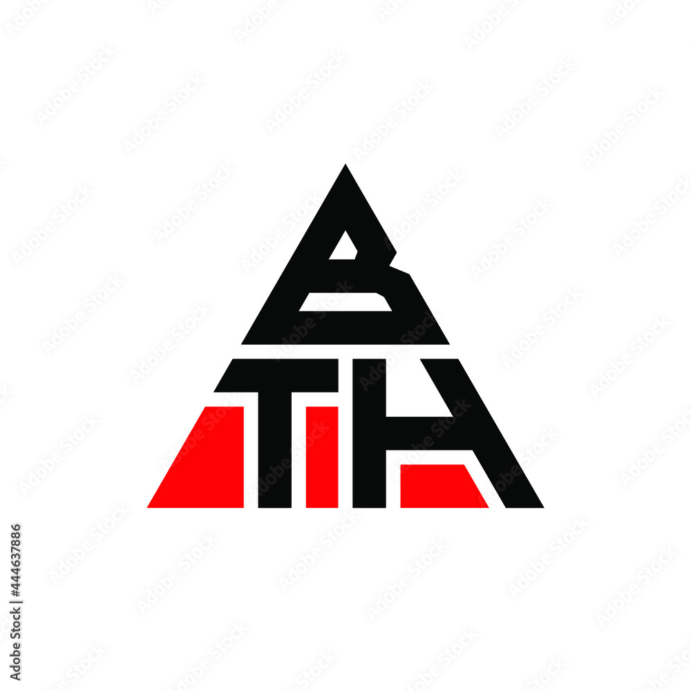 BTH triangle letter logo design with triangle shape. BTH triangle logo ...