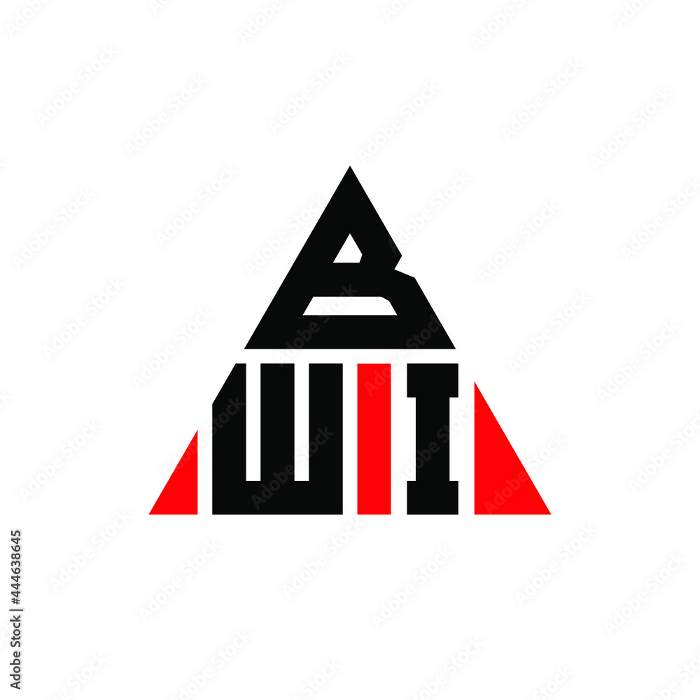 BWI triangle letter logo design with triangle shape. BWI triangle logo ...