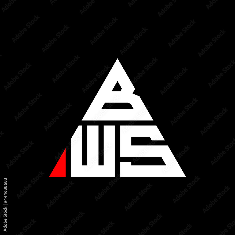 BWS triangle letter logo design with triangle shape. BWS triangle logo ...