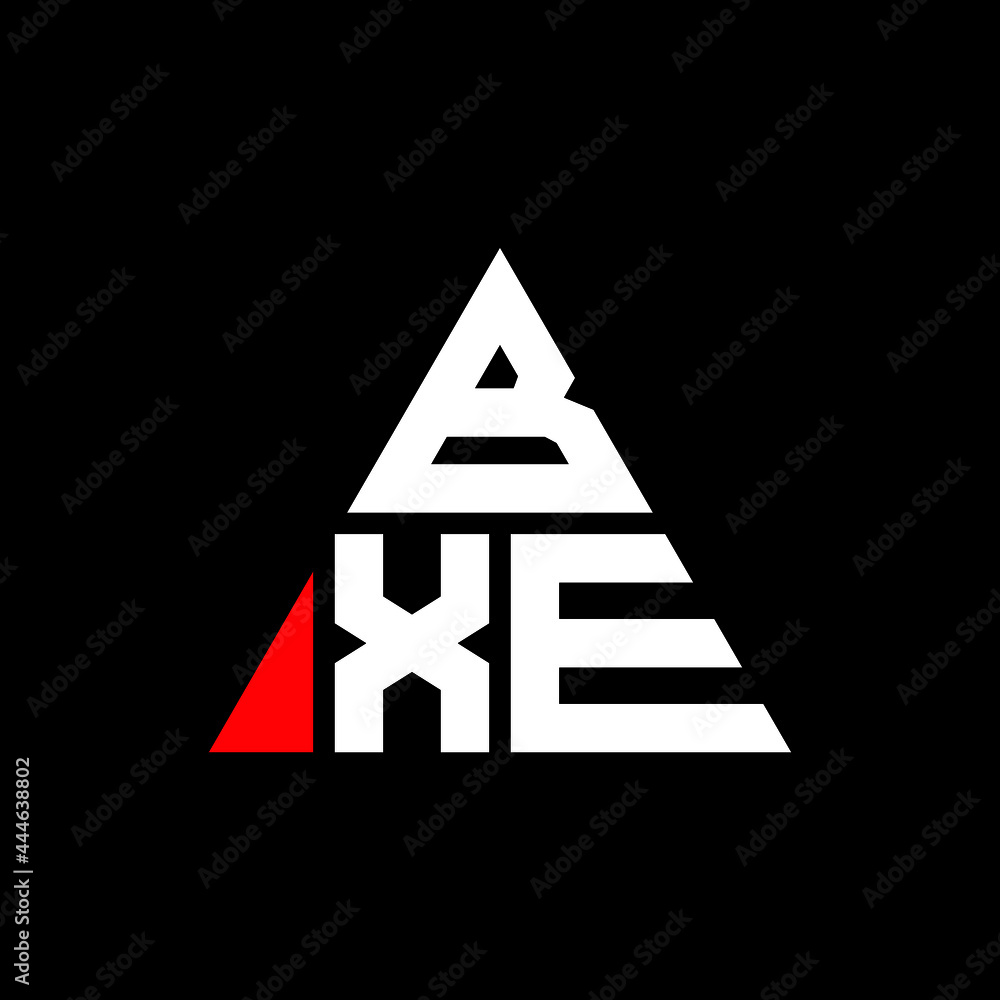BXE triangle letter logo design with triangle shape. BXE triangle logo ...