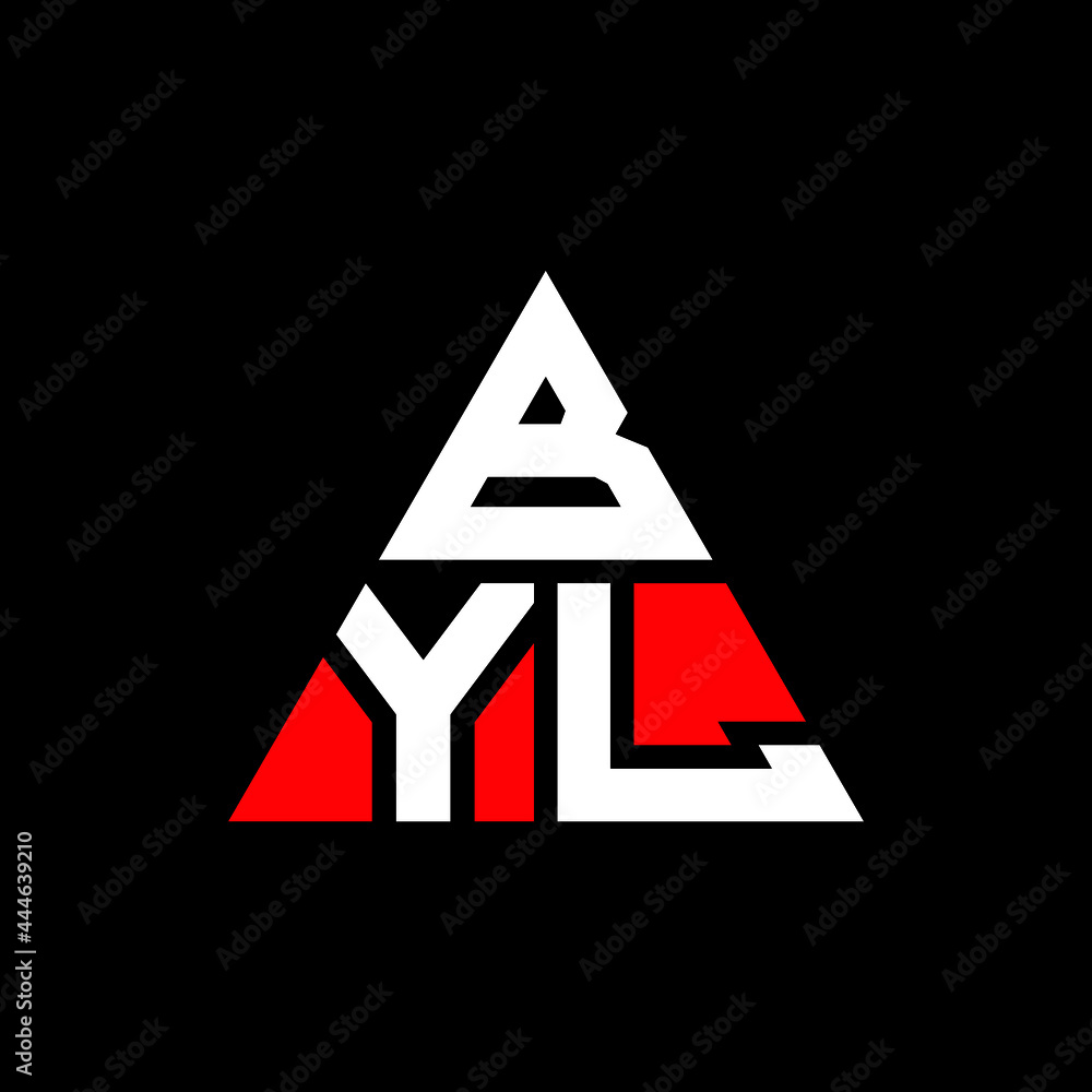 BYL triangle letter logo design with triangle shape. BYL triangle logo ...