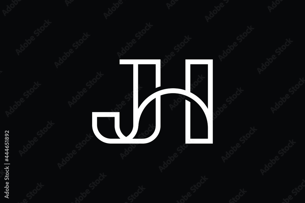 Vecteur Stock JH logo letter design on luxury background. HJ logo ...