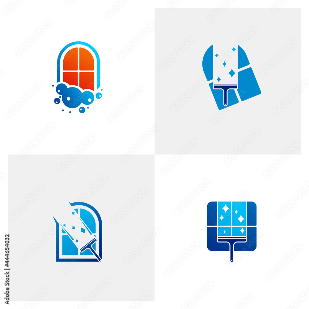 Set of Window Clean logo vector template, Creative Clean logo design ...