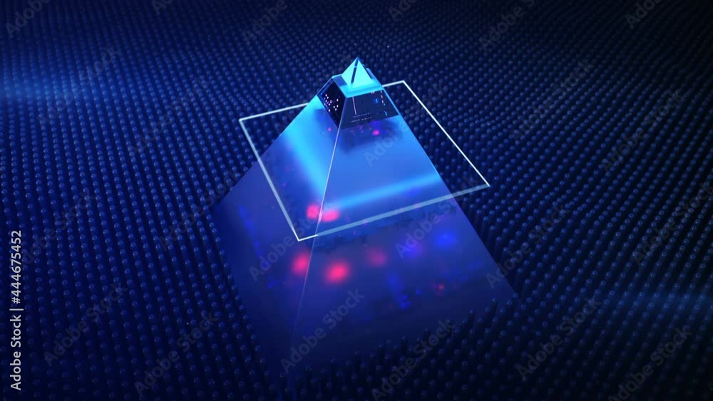 Electronic pyramid and scanning. Information safety concept. Seamless ...