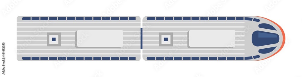 Railroad Train, Modern Speed Vehicle Top View, Railway Symbol for Map ...