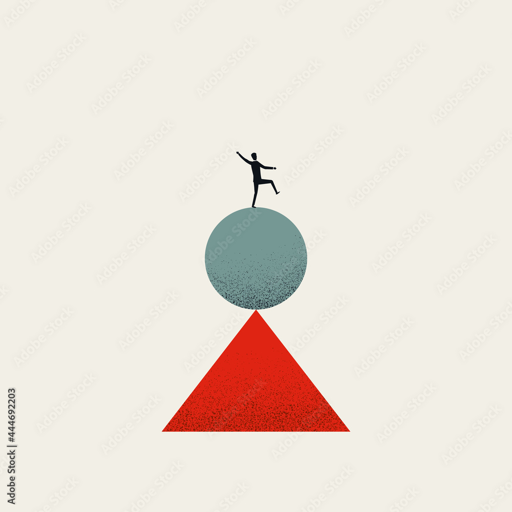 Business and work life balance vector concept. Symbol of success ...
