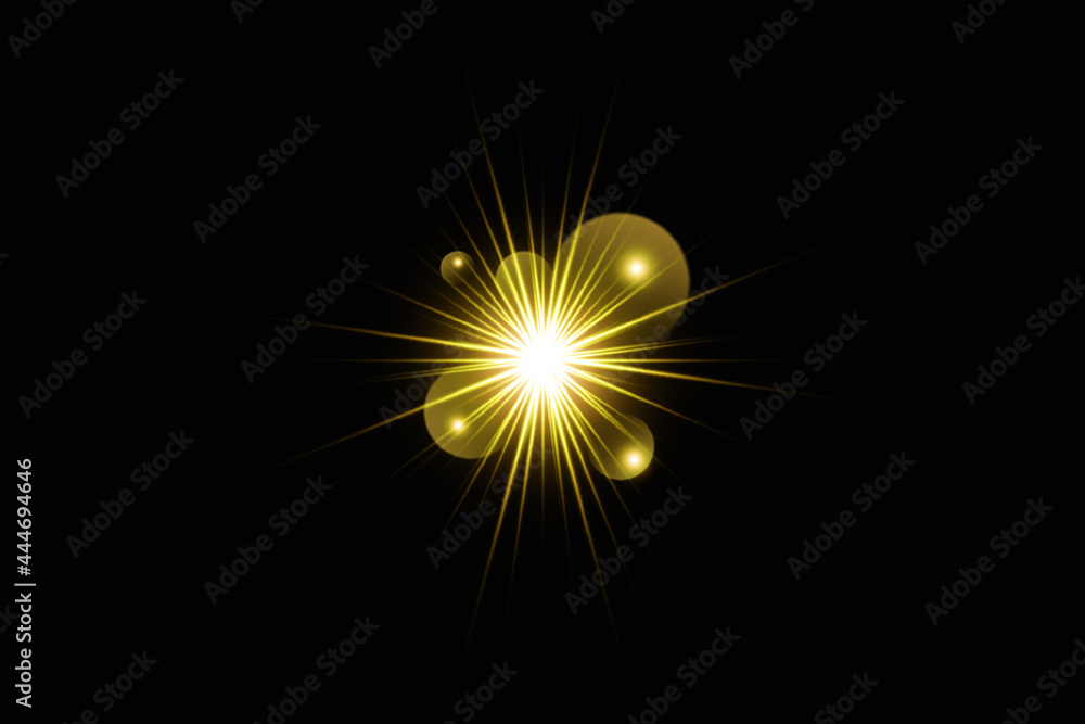 gold of flashes, lights and sparks. Abstract golden lights isolated on ...