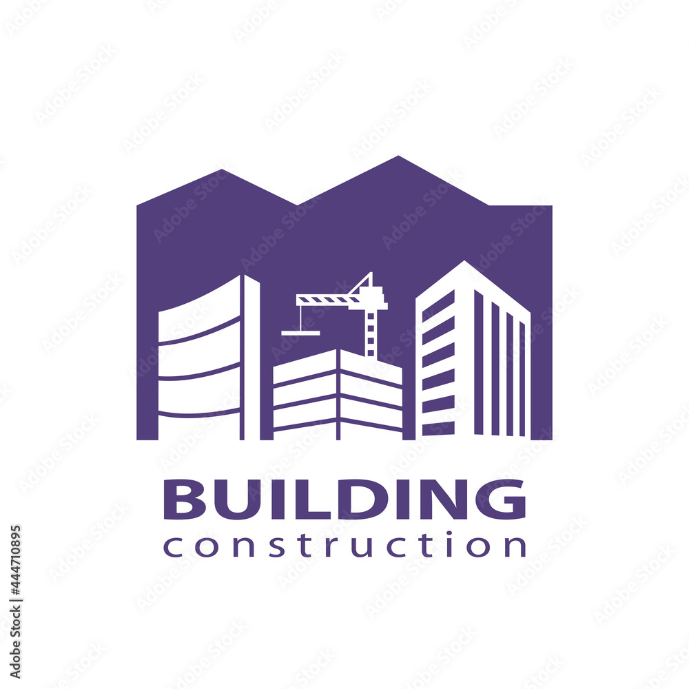 Construction working industry concept. Building construction logo in ...