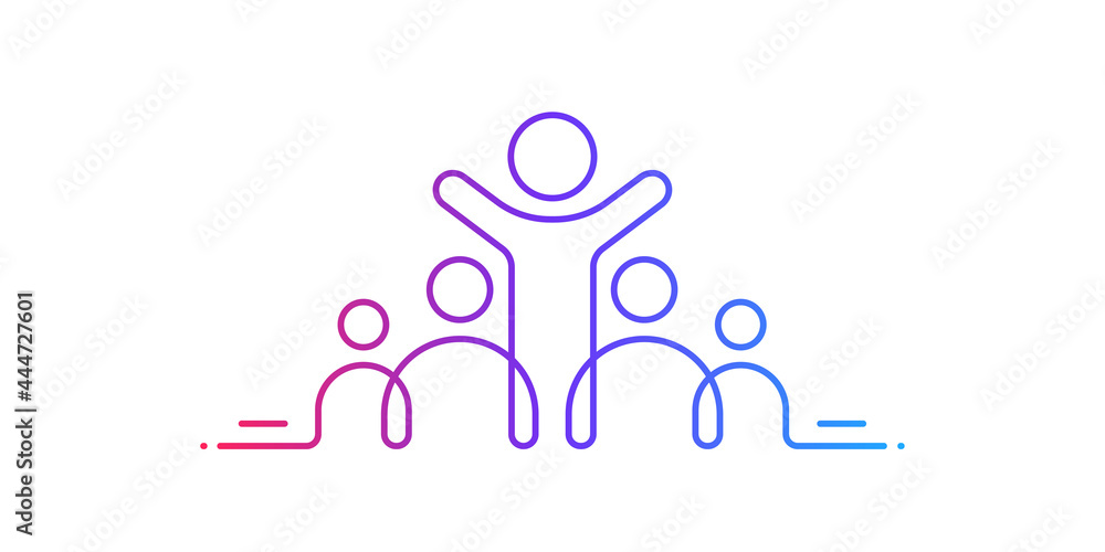 Inclusion and diversity culture equity icon. Group of persons with ...