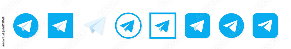 Telegram logo icon. telegram button Stock Vector | Adobe Stock