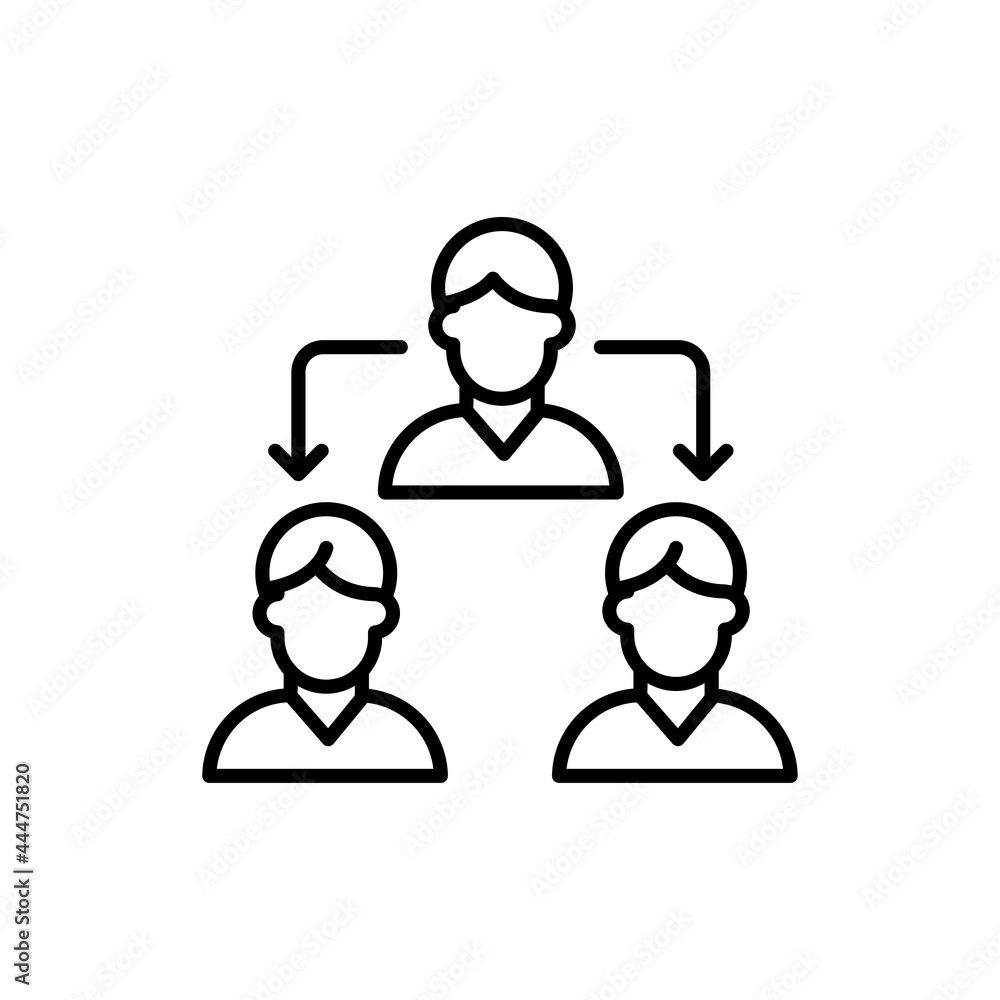 MLM Marketing vector outline icon. EPS 10 file marketing and ...