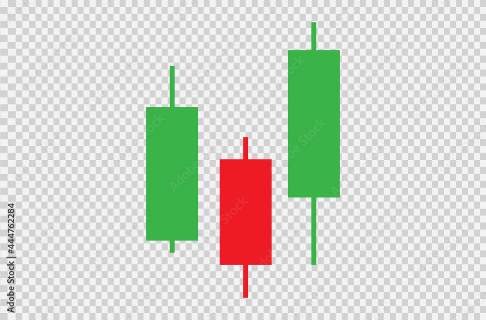 Candlestick trading graph isolated on png or transparent background ...