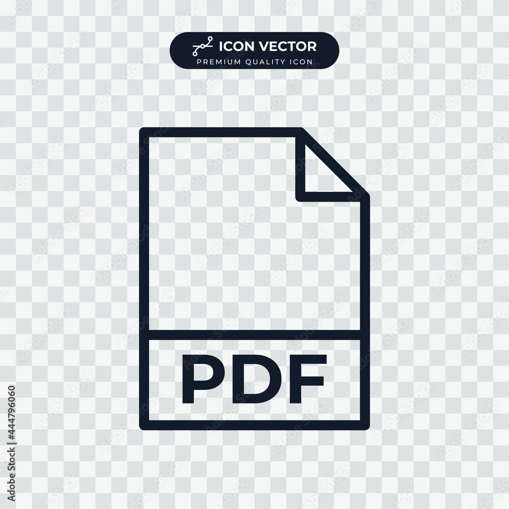 pdf document icon symbol template for graphic and web design collection ...