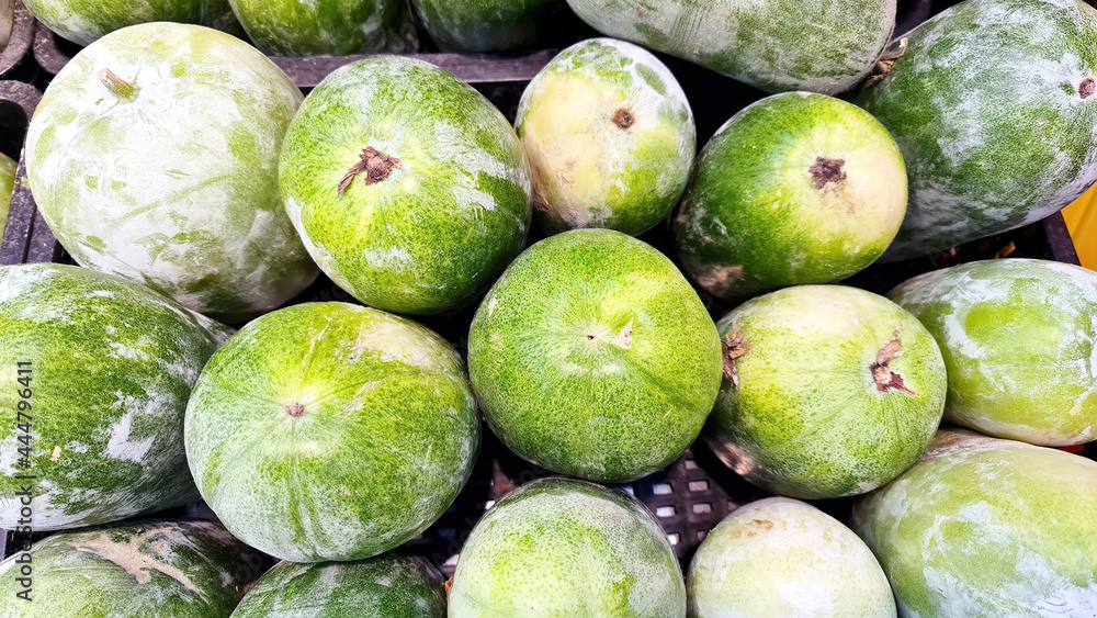 The winter melon know as Ash gourd, also known as white gourd or wax ...