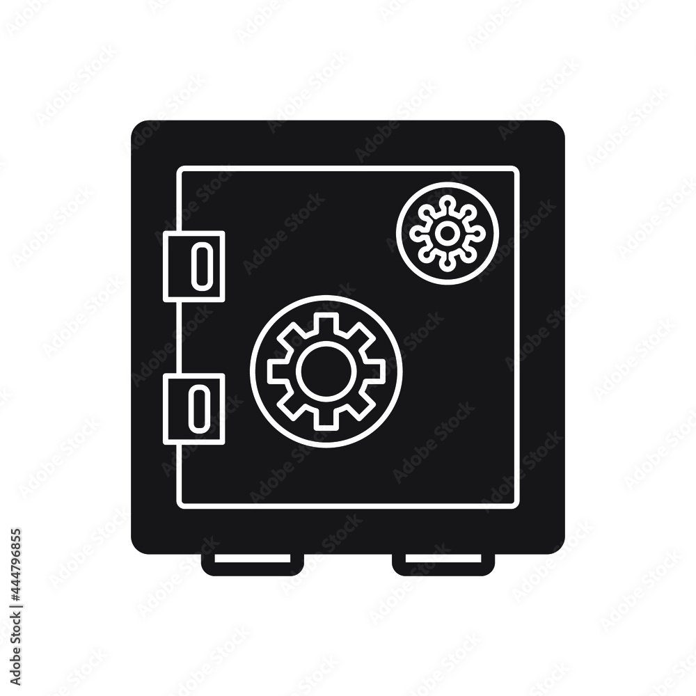 Bank vault icons symbol vector elements for infographic web Stock ...