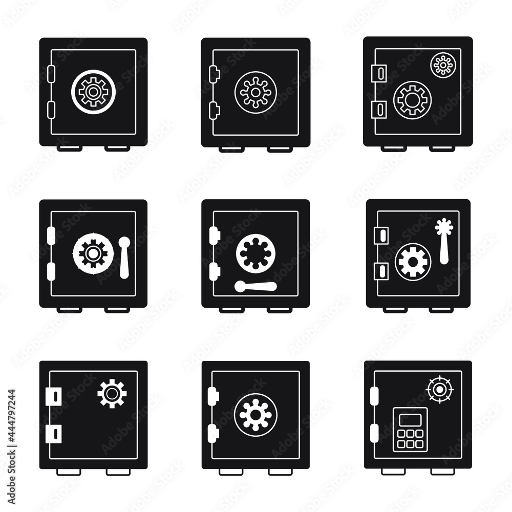 Bank vault icon. Bank vault set symbol vector elements for infographic ...