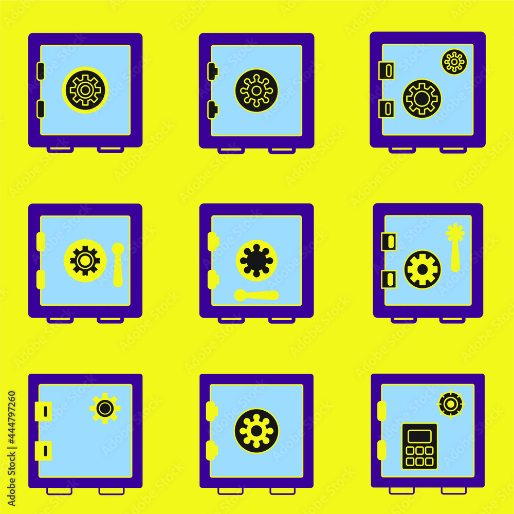 Bank vault icon. Bank vault set symbol vector elements for infographic ...