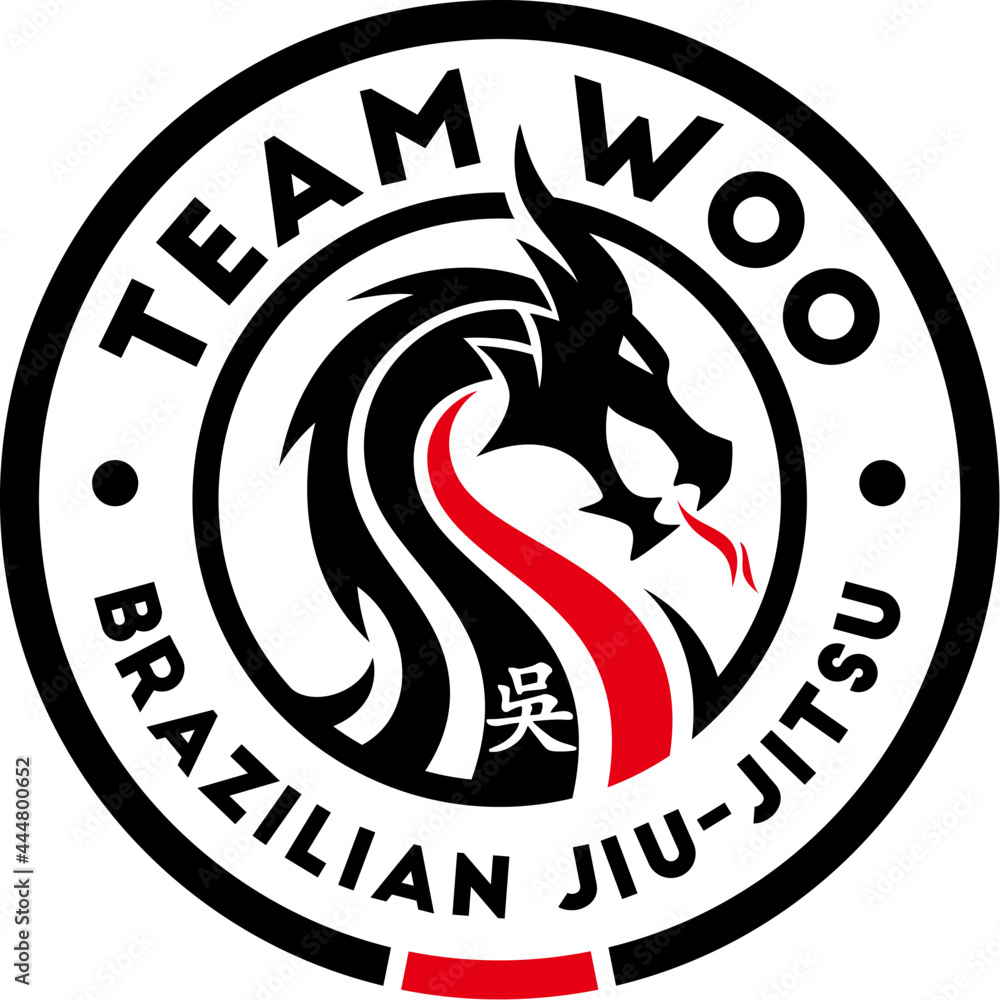 Jiujitsu dragon team logo concept design inspiration Stock Vector ...
