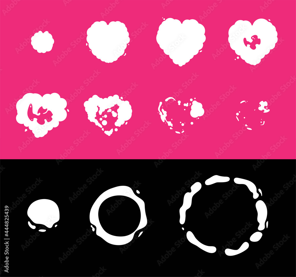 Heart Explosion Storyboard. Animation Sprite Set. Stock Vector | Adobe ...