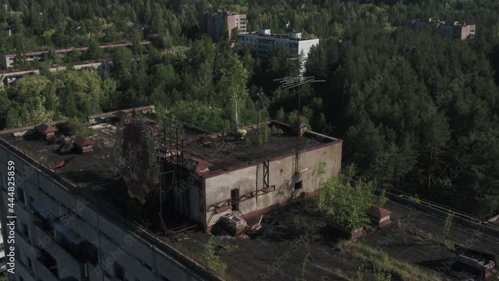 Aerial video abandoned buildings In Ghost Town Pripyat, Ukraine ...