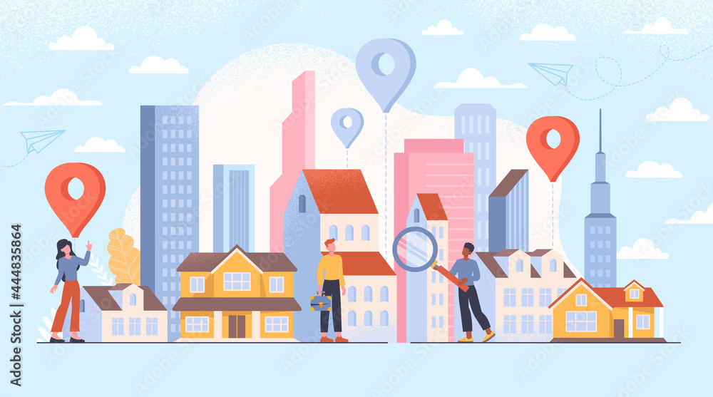 Buying, choosing housing, real estate and turnkey rentals, buildings ...