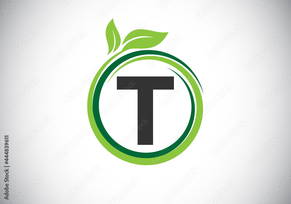 The Letter T Designs In Green