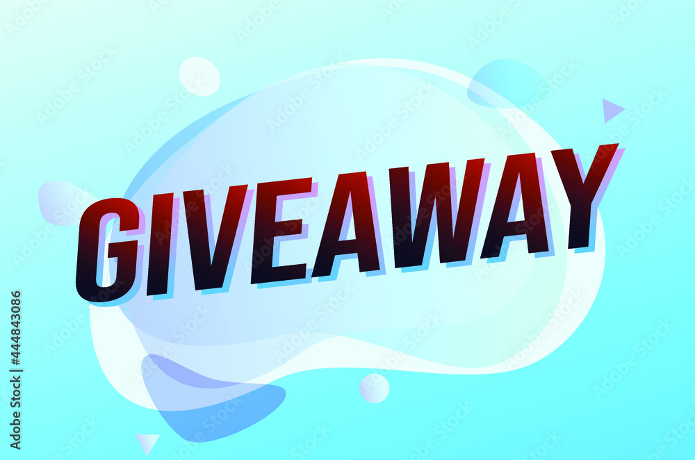 giveaway word concept vector illustration with lines 3d style for ...