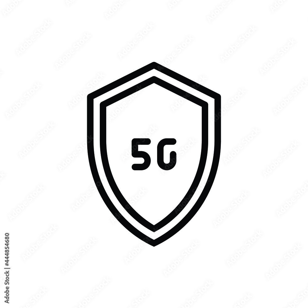5G Security Line Icon Logo Illustration Vector Isolated. 5G and ...