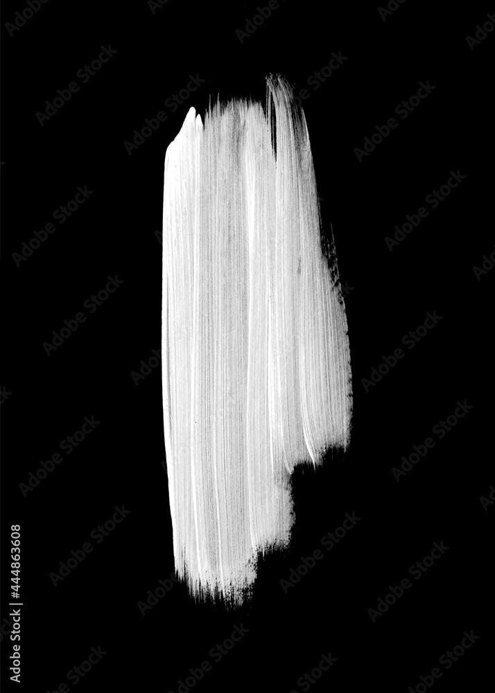 White texture paint smudge over black background. Image. Vertical ...