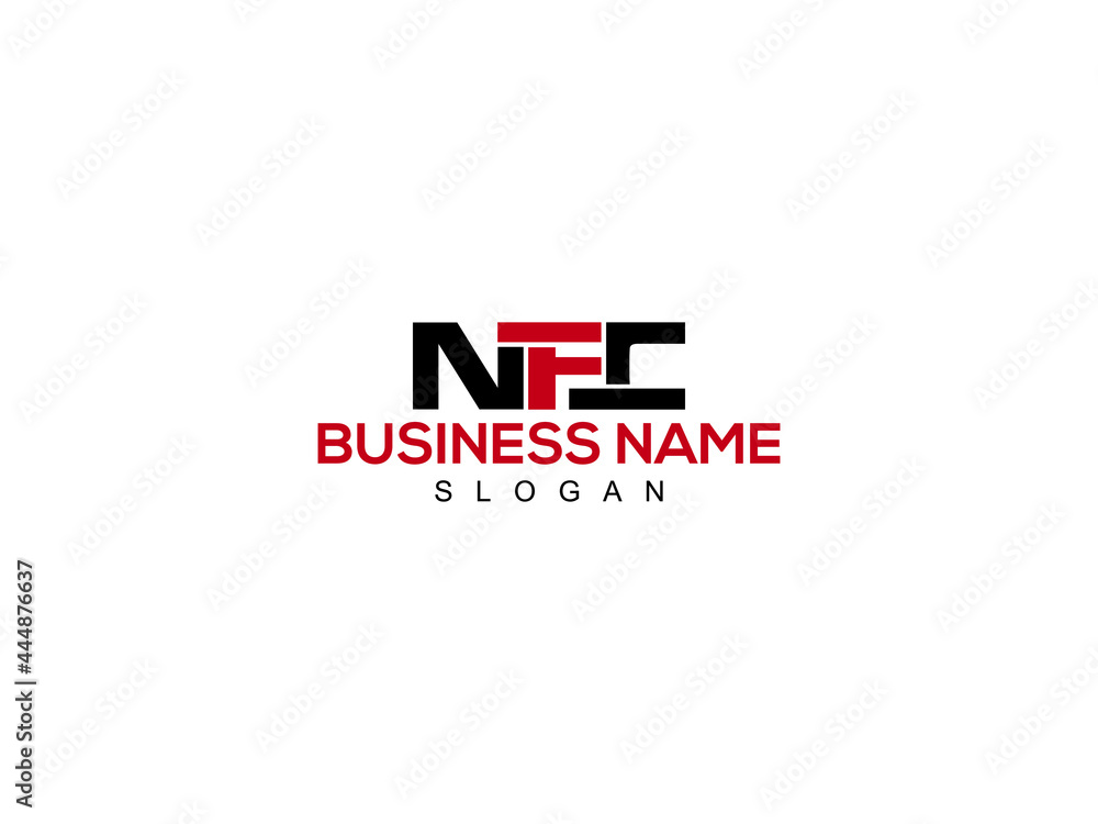 Letter NFC Logo Icon Vector Image Design For Company or Business Stock ...