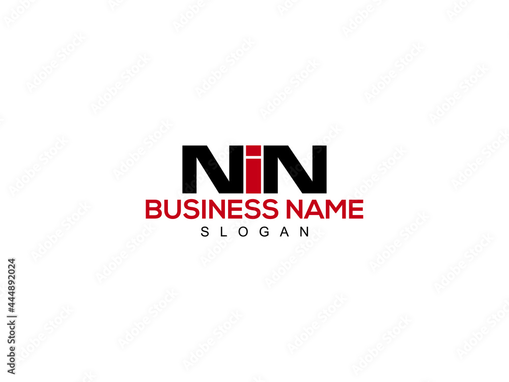 Letter NIN Logo Icon Vector Image Design For Company or Business Stock ...