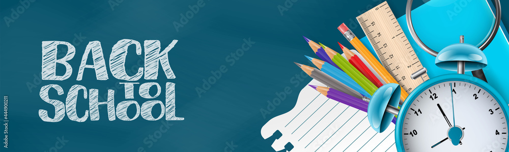 School banner or header. Education design concept with college ...