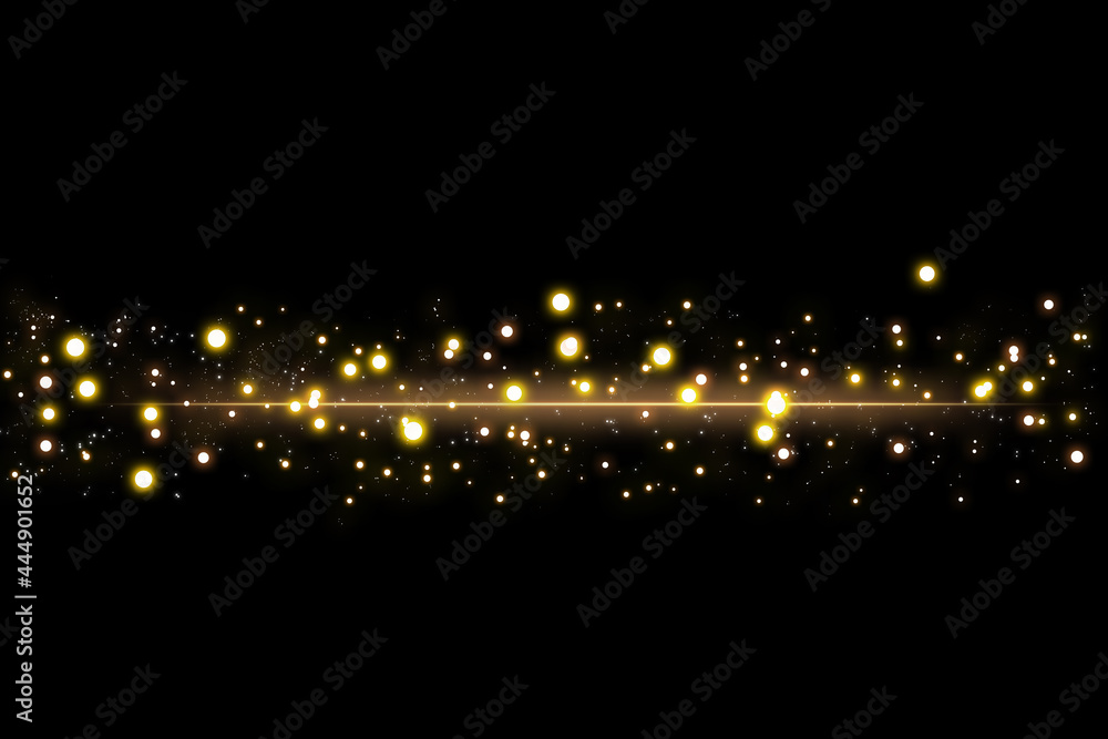 Golden glow on a black background.Abstract background with golden glow ...
