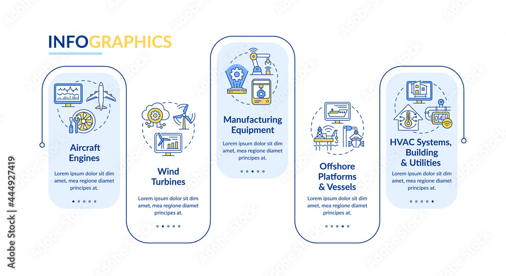 Smart ai application vector infographic template. Computers ...