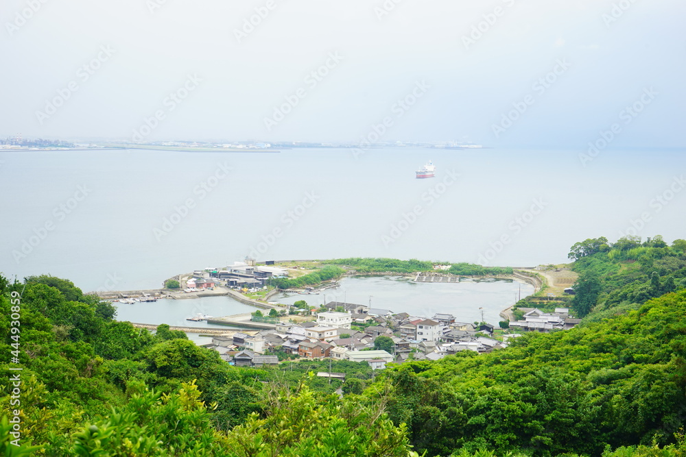 City landscape of Tomari in Gogoshima island in Ehime, Japan - 興居島 泊町 ...