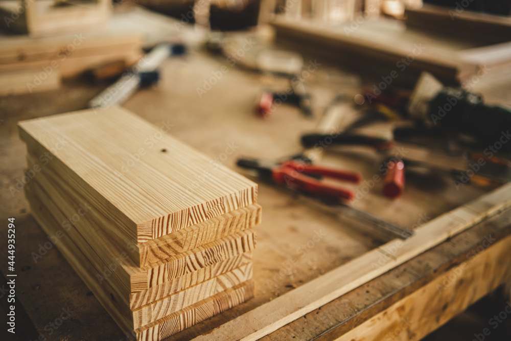 wood material industrial background, carpenter machine equipment for ...