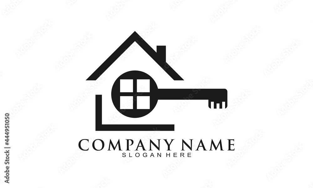Key house vector logo Stock Vector | Adobe Stock Key house vector logo Stock Vector | Adobe Stock