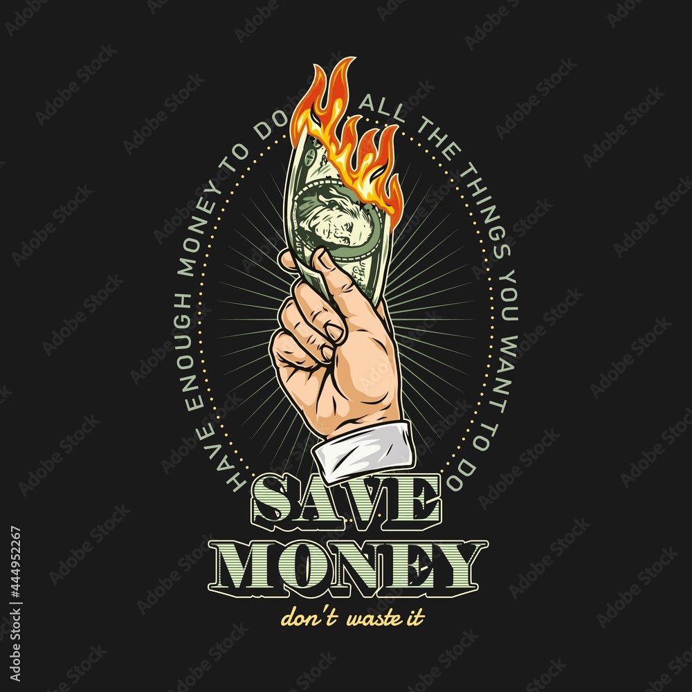 Money colorful badge Stock Vector | Adobe Stock